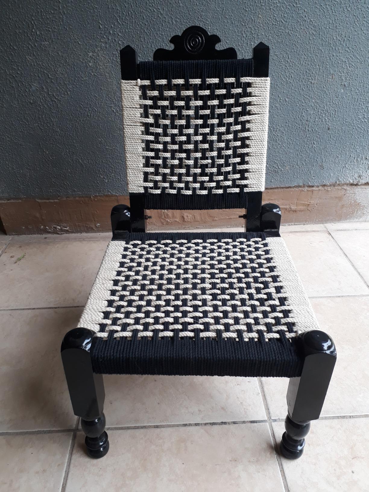 THE ROYAL CRAFTS Traditional handicrafts Black and White Cotton Rope 15 ...