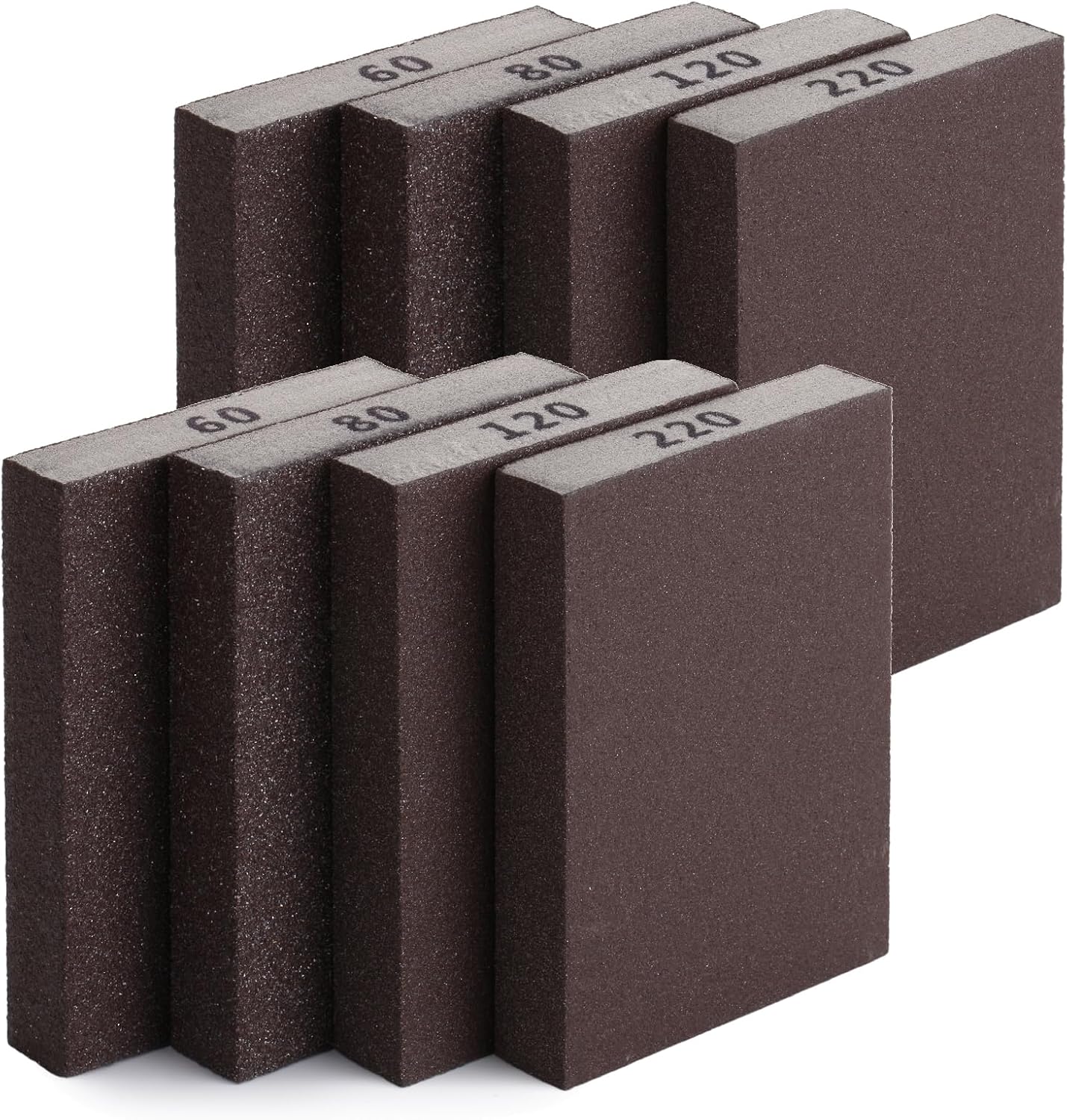 Amazon.com: Bates- Sanding Sponge, 8 pcs, 60/80/120/220 Grit Assortment ...