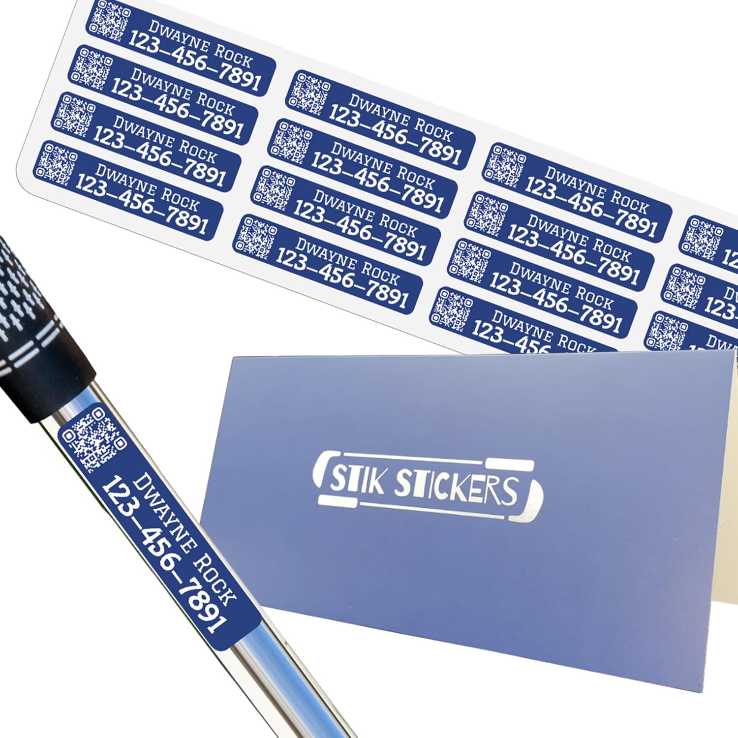 Stik Stickers - 32 Name Tag Stickers for Golf Accessories, Personalized ...