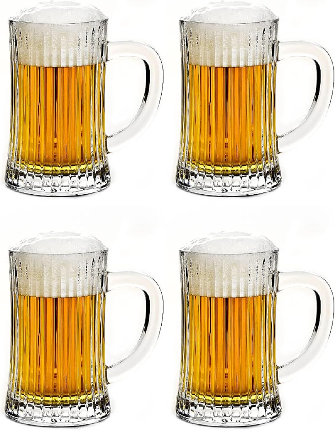 Amazon.com | AMBSS SYS The True Classic Large Glass Ribbed Beer Stein ...