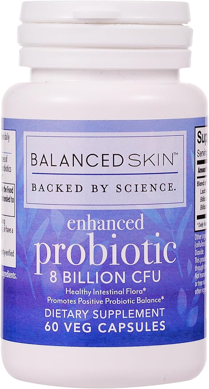 Amazon.com: Enhanced Probiotic – 8 Billion CFU | Daily Gut & Skin ...