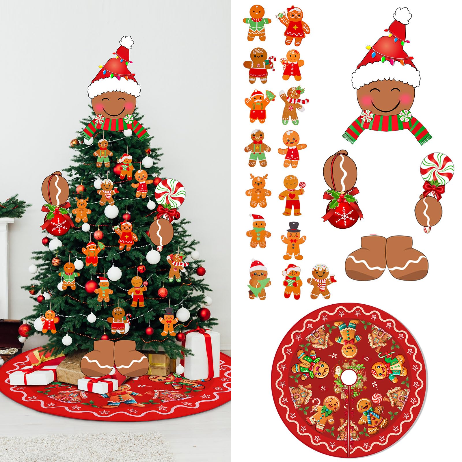 Amazon.com: Hungdao 32 Pcs Gingerbread Man Christmas Decoration ...