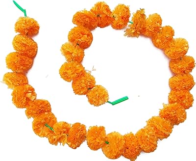 Happy flowers Set of 5 Artificial Artificial Genda Phool Marigold ...