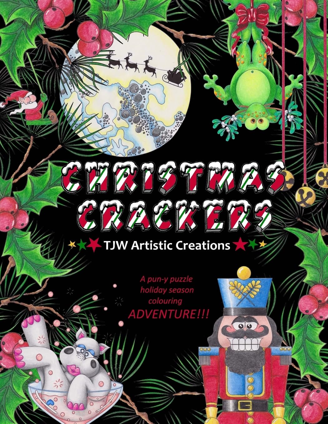 Amazon.com: Christmas Crackers: A "Pun-ny" Adult Christmas Colouring ...