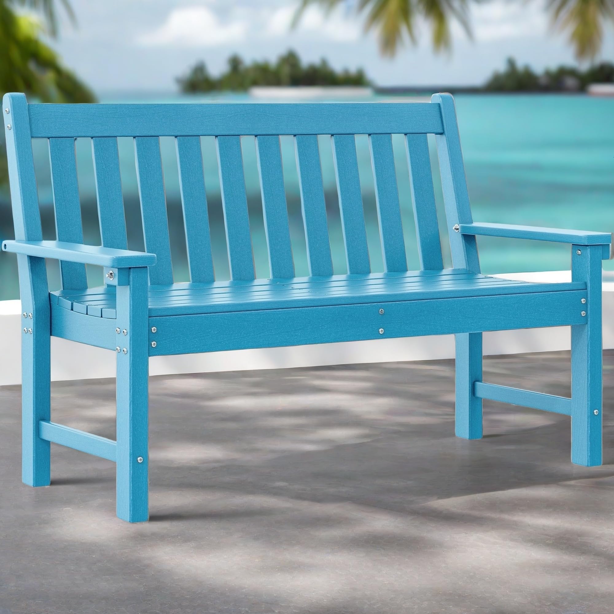 Amazon.com: YITAHOME Garden Bench, All Weather Outdoor Bench for 2-3 ...