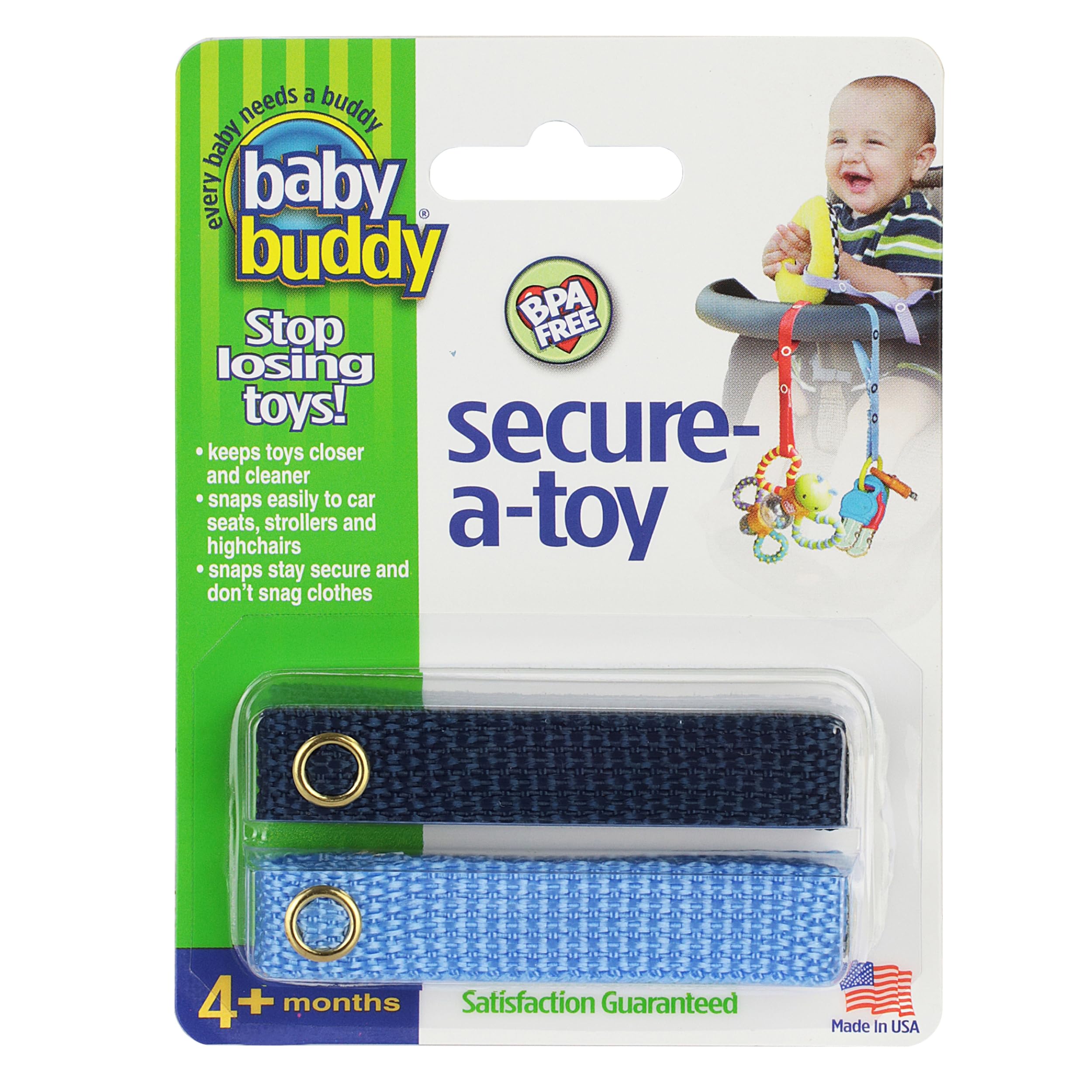 Baby Buddy Secure-A-Toy, Navy/Blue, 2-Pack : Amazon.ca: Baby