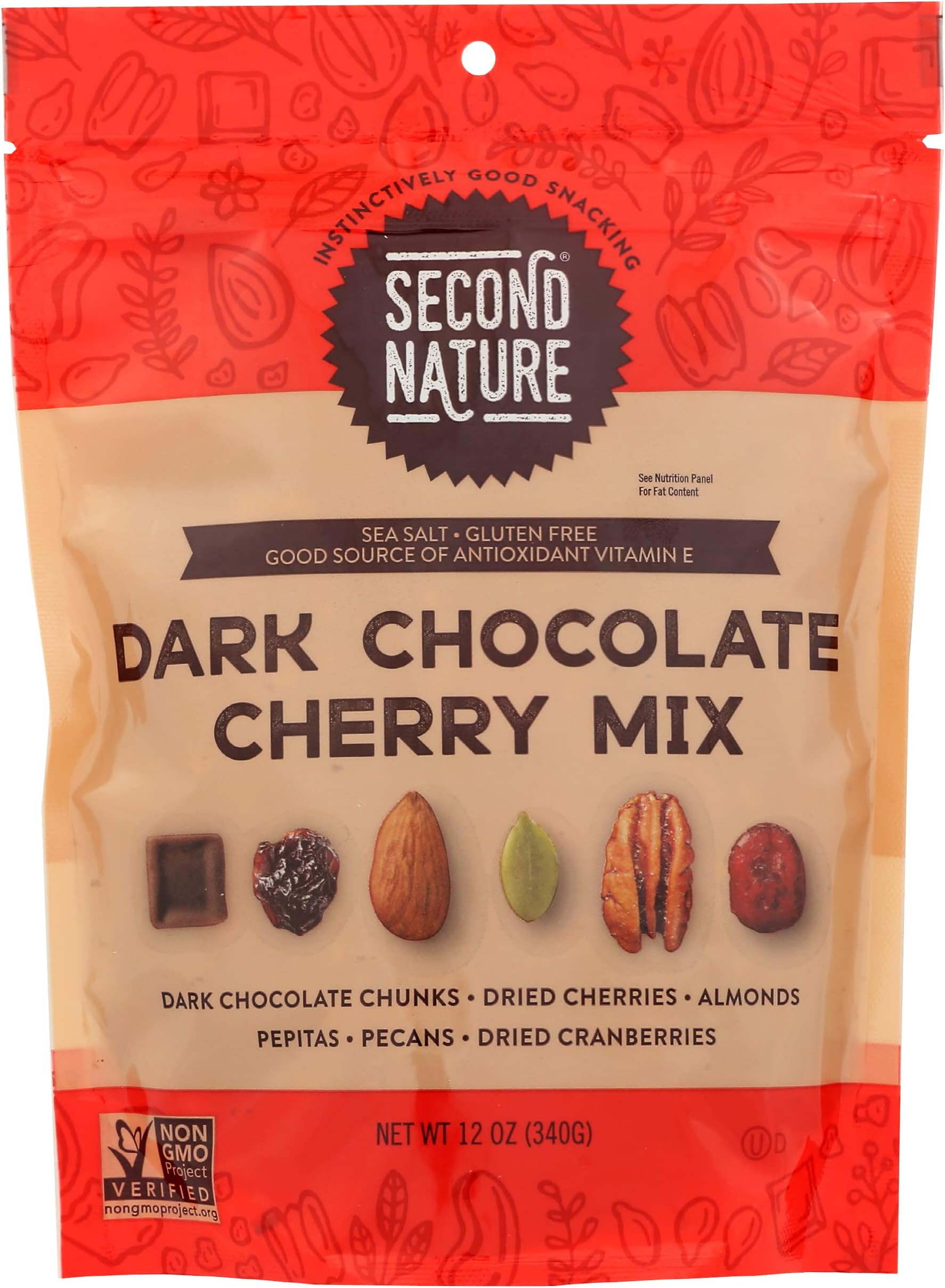Amazon.com: Second Nature Dark Chocolate Cherry Snack Mix, Resealable ...