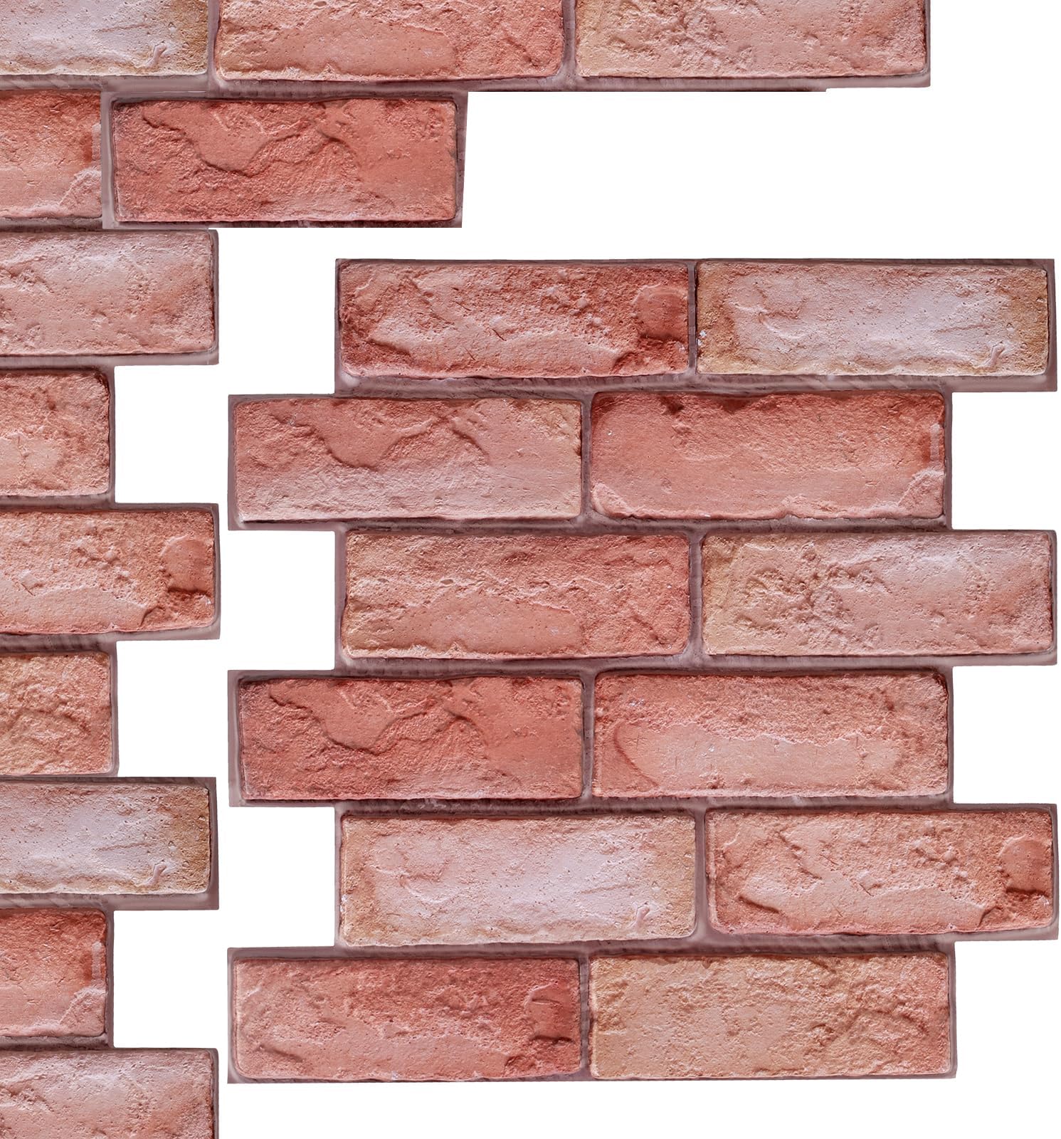 IZODEKOR Brick Effect 3D Wall Panels - Cladding with Adhesive Sealant ...