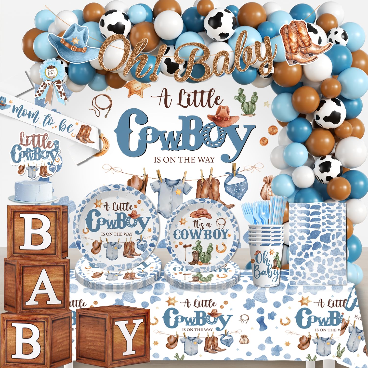 Baby Shower Cowboy Theme Ideas Cowboy Baby Shower Decorations Etsy