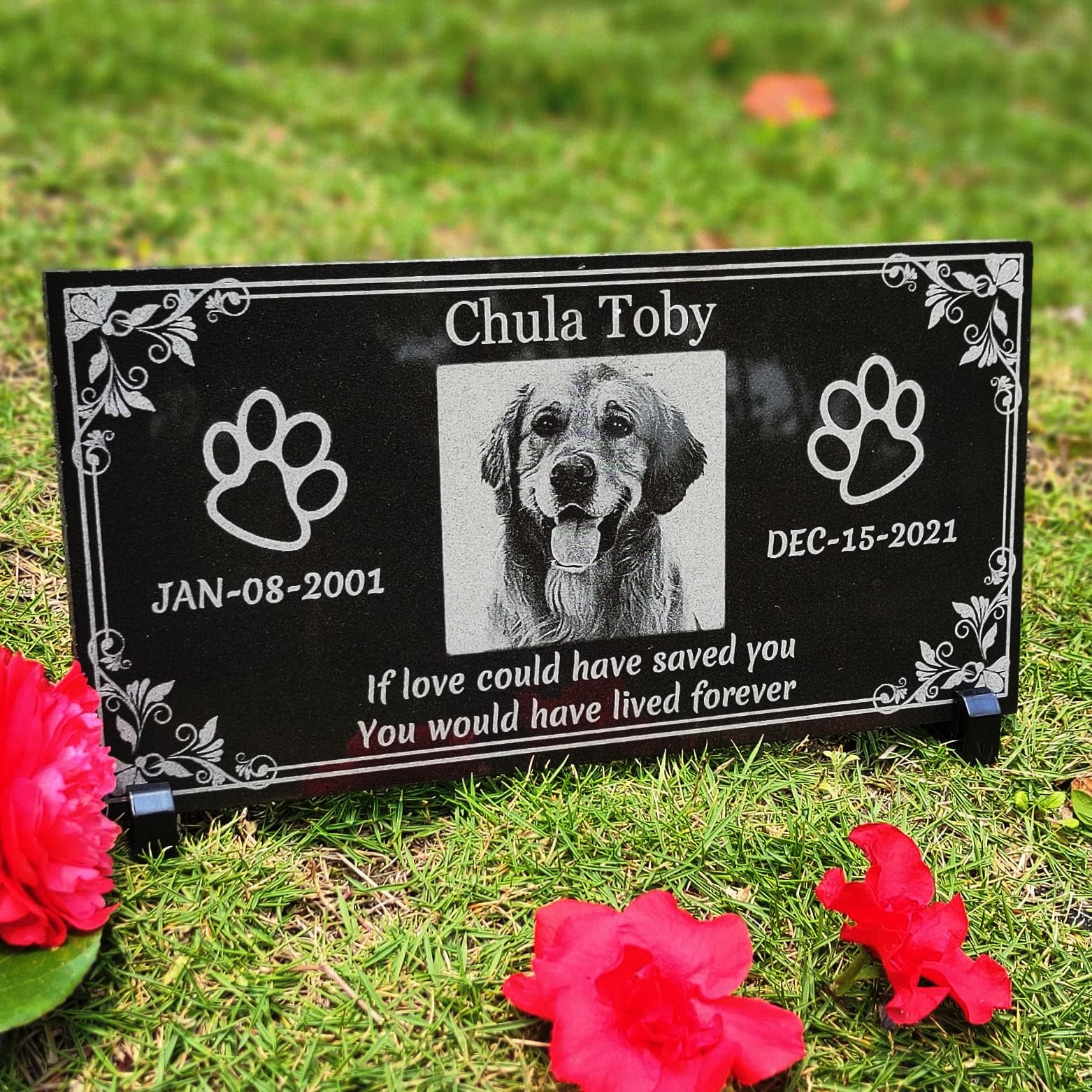 SDADAG Pet Memorial Stones Personalized,Headstone for Pets Dog, Cat ...