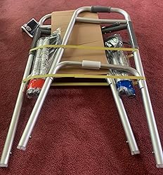 Drive Medical 10210-1 2-Button Folding Walker with Wheels, Rolling ...