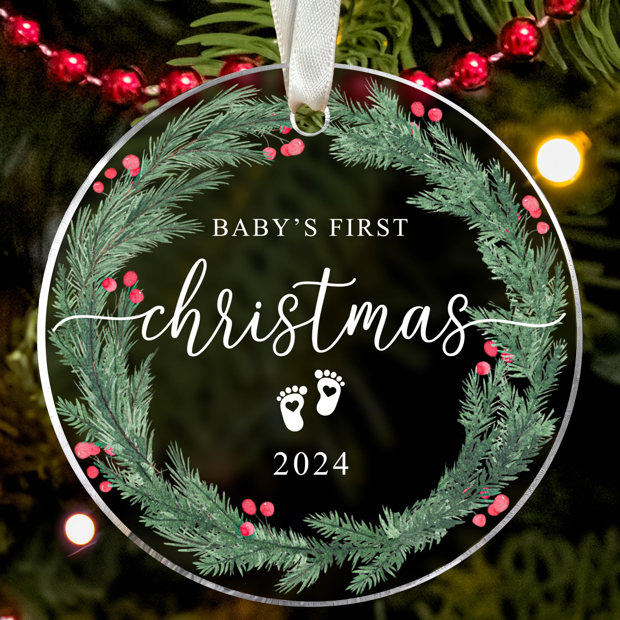 Amazon.com: Baby's First Christmas Ornament 2024 - Babys First ...