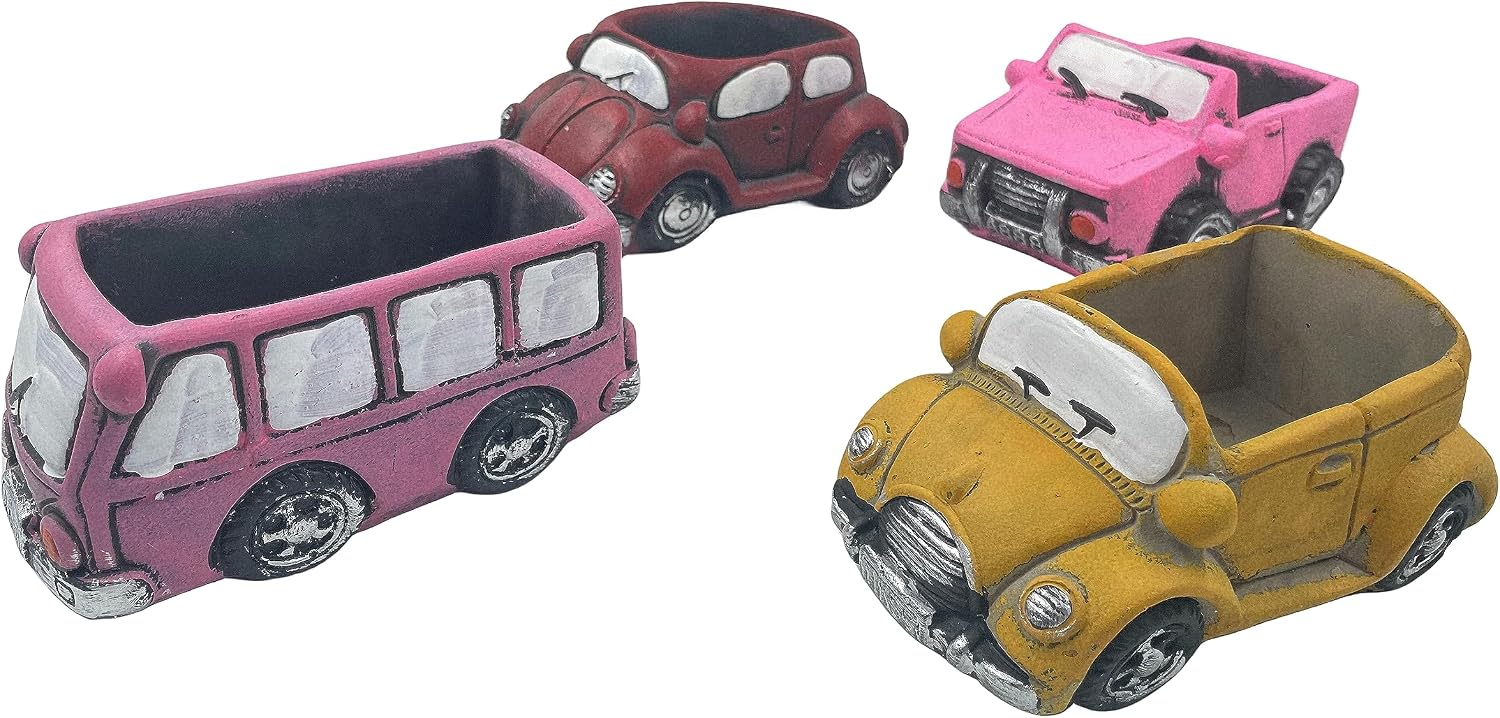 Amazon.com: ZALaMMXu Planter for Indoor Plants Set of 4 Ceramic Car ...