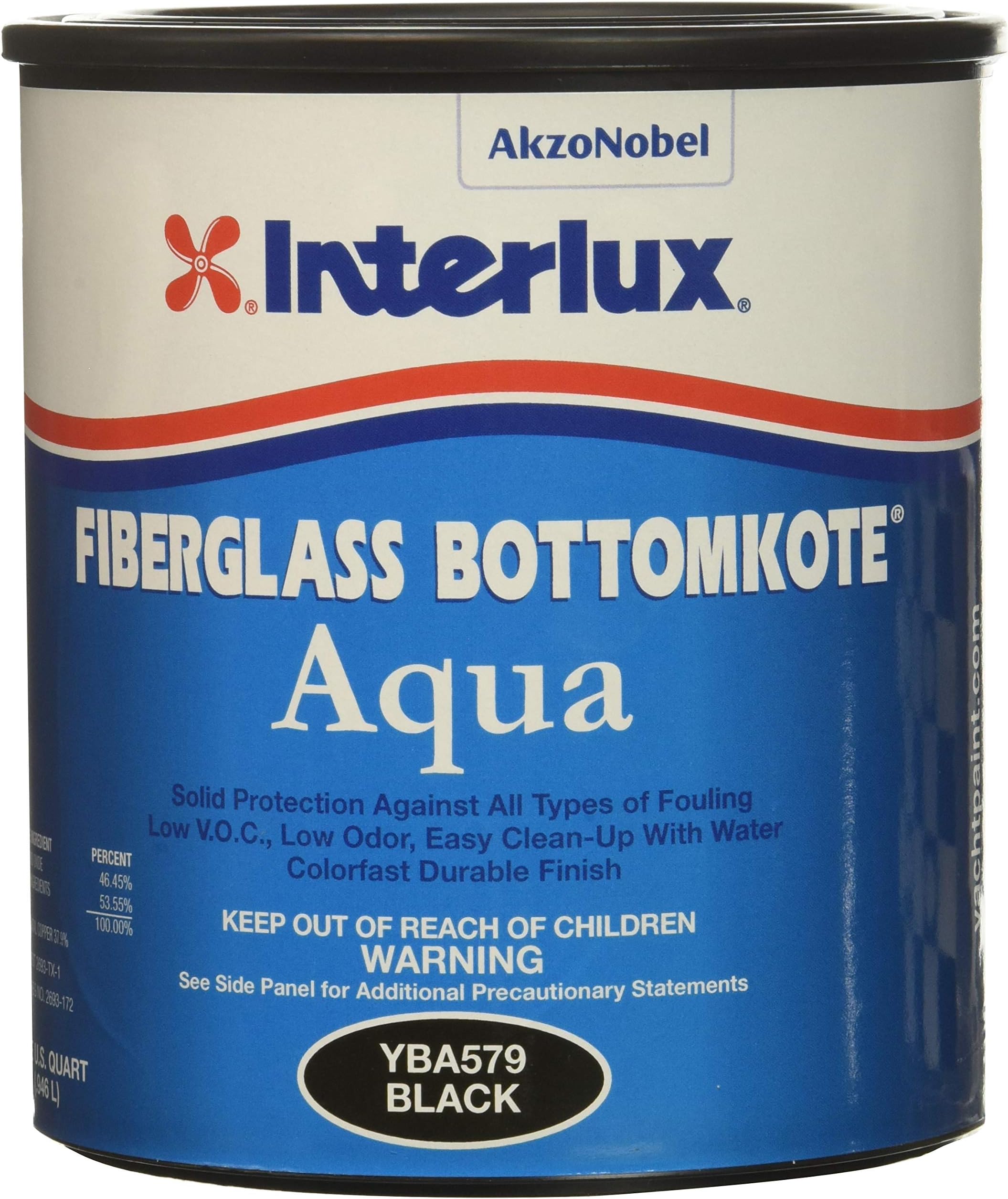 Amazon.com: Interlux YBB359/1 Fiberglass Bottomkote NT Antifouling ...
