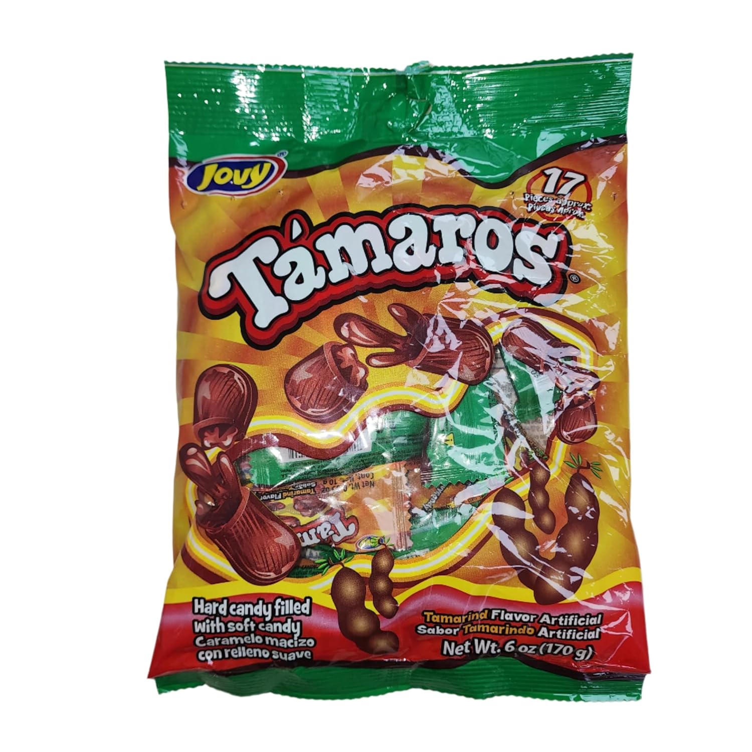 Amazon.com : Jovy Tamaros Tamarind Flavored Candy | 6oz Bag | Mexican ...