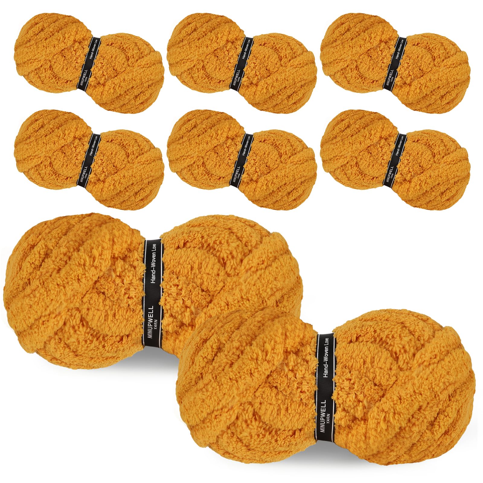 Amazon.com: 8 Packs Jumbo Chunky Chenille Yarn - 1820g(64oz) 254 Yards ...