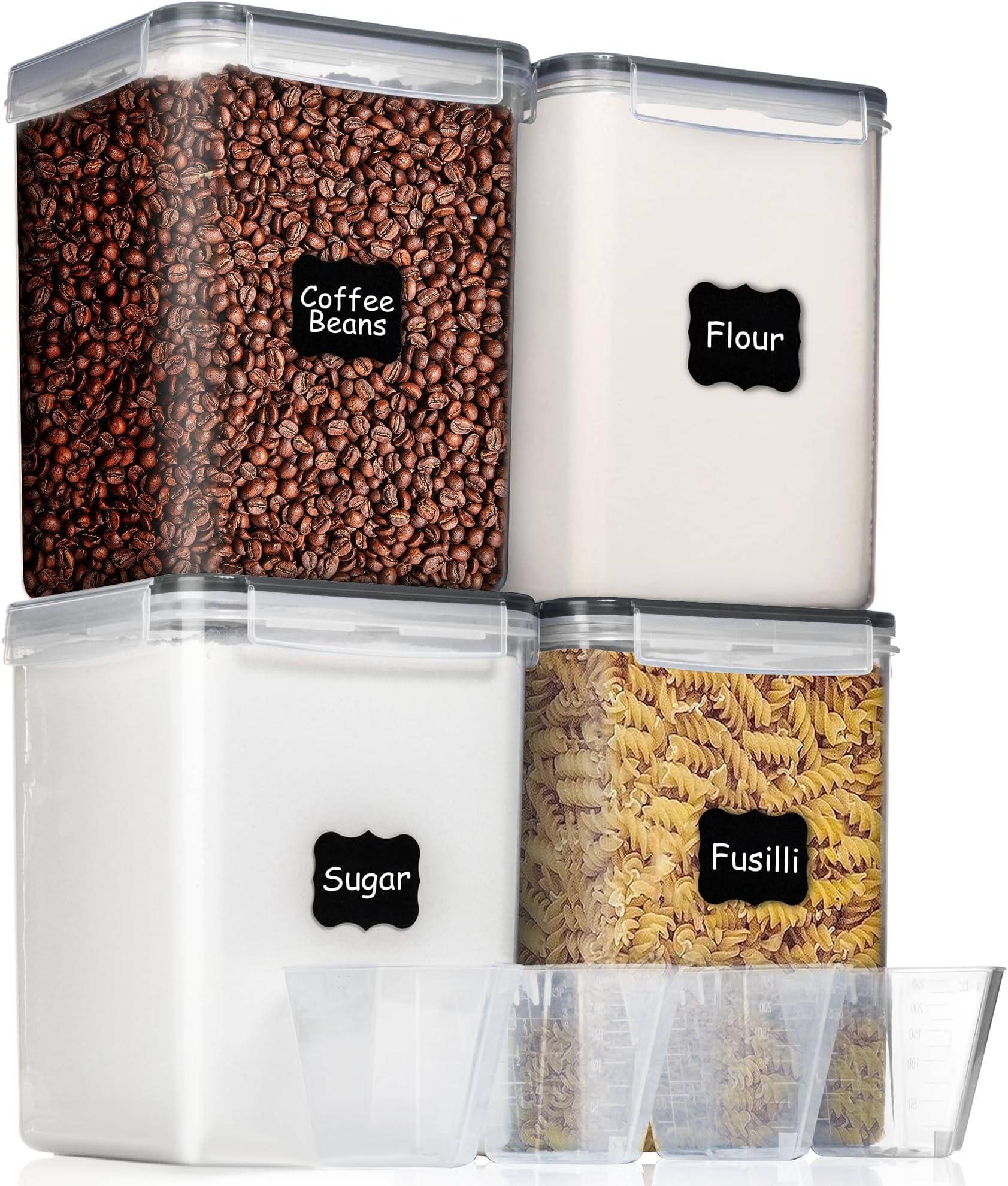 Amazon.com: Vtopmart 4 PCS Large Food Storage Containers 5.2L / 175oz ...