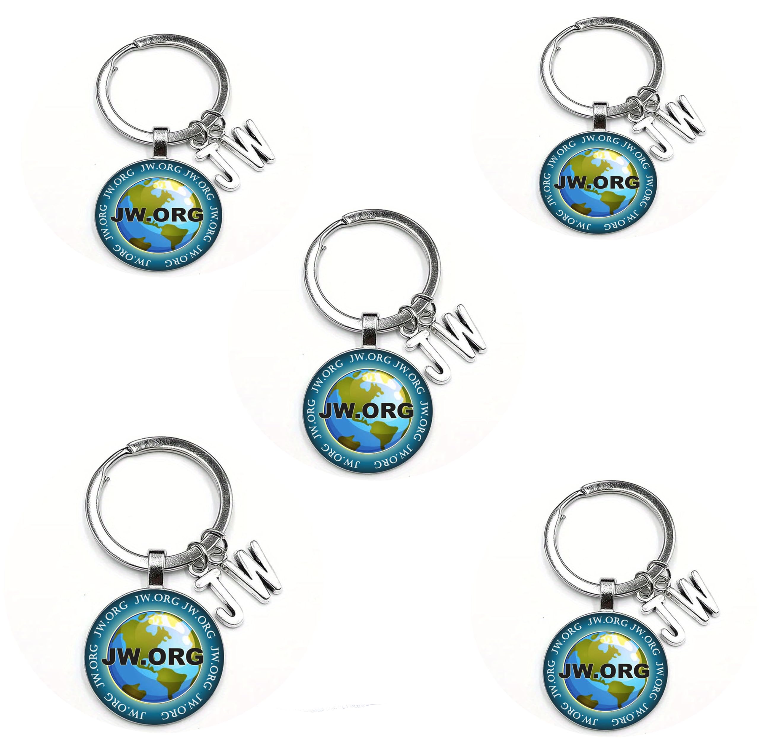 FFILL 5pack JW.ORG Keychains with Globe Logo, Set of JW Gifts for ...