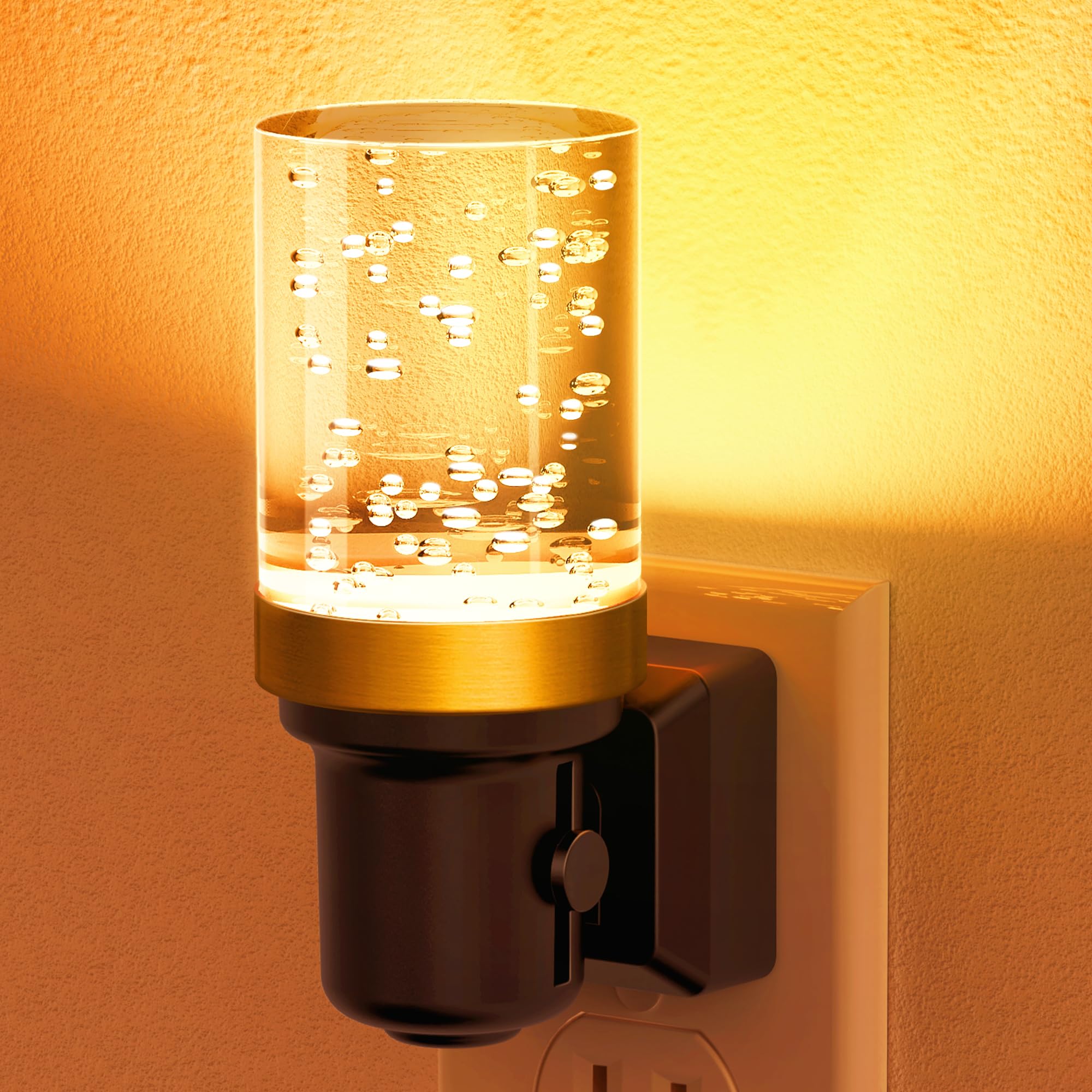 JandCase Night Light Amber, Dimmable Night Lights Plug into Wall, Auto ...
