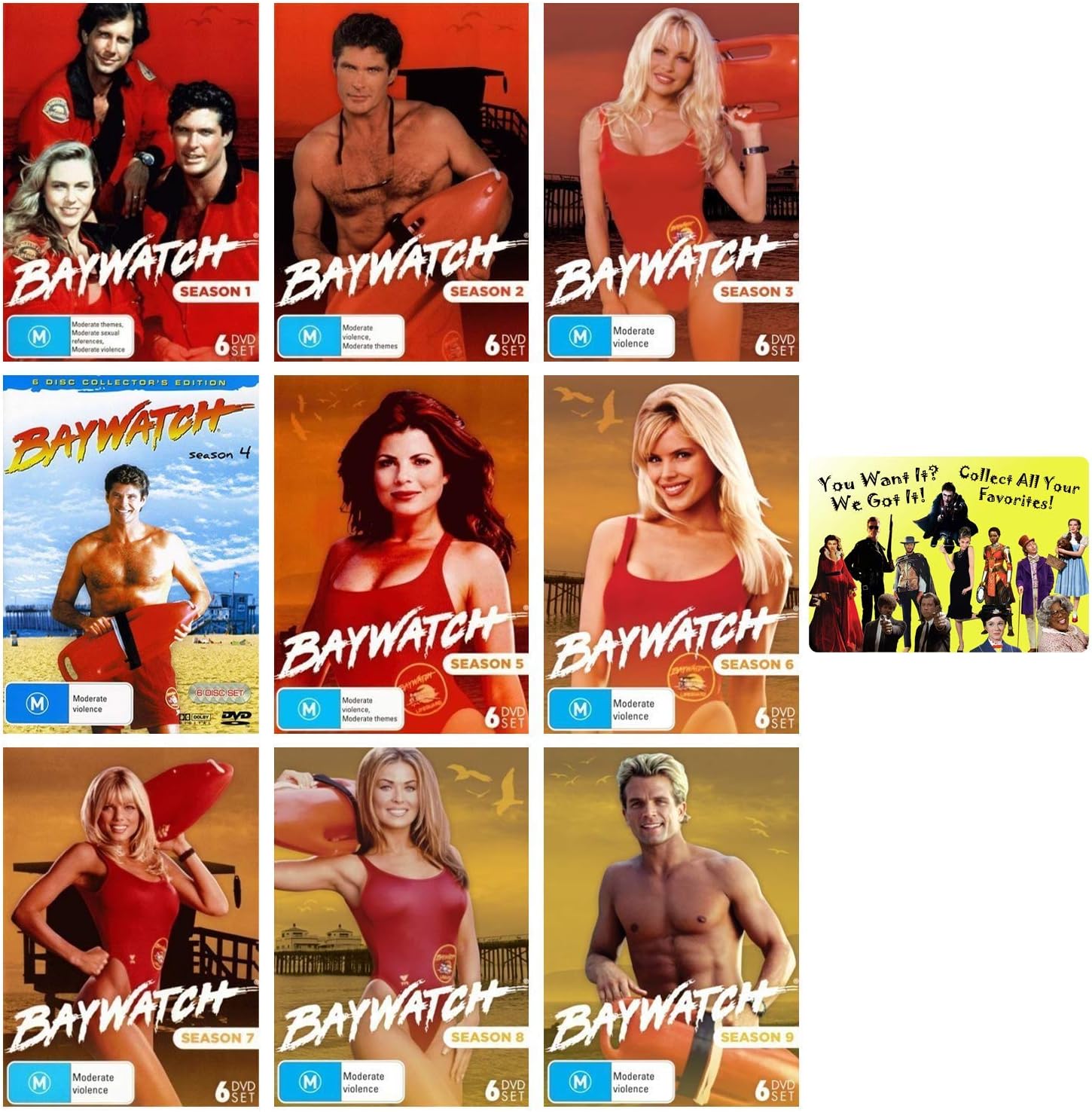 Baywatch: Original 1990s Series Complete Seasons 1-9 DVD Collection (All Regions): Amazon.co.uk ...