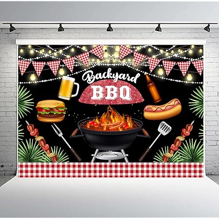 Amazon.com : VIDMOT BBQ Barbecue Background 7x5ft Grill Cook Background ...