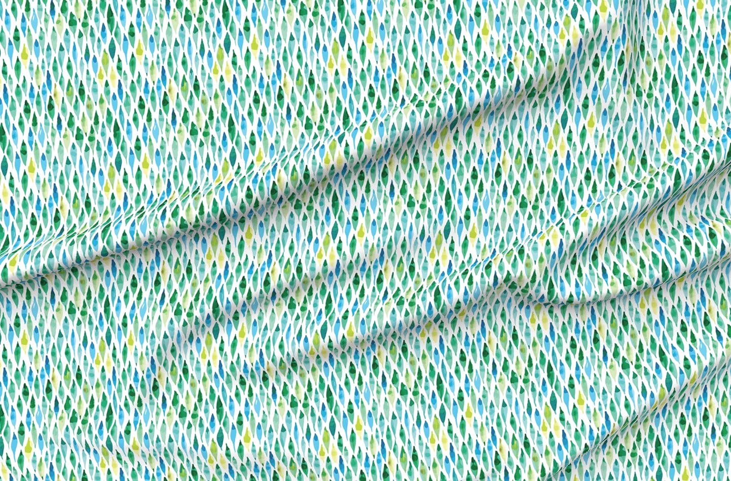 Blue And Lime Fabric