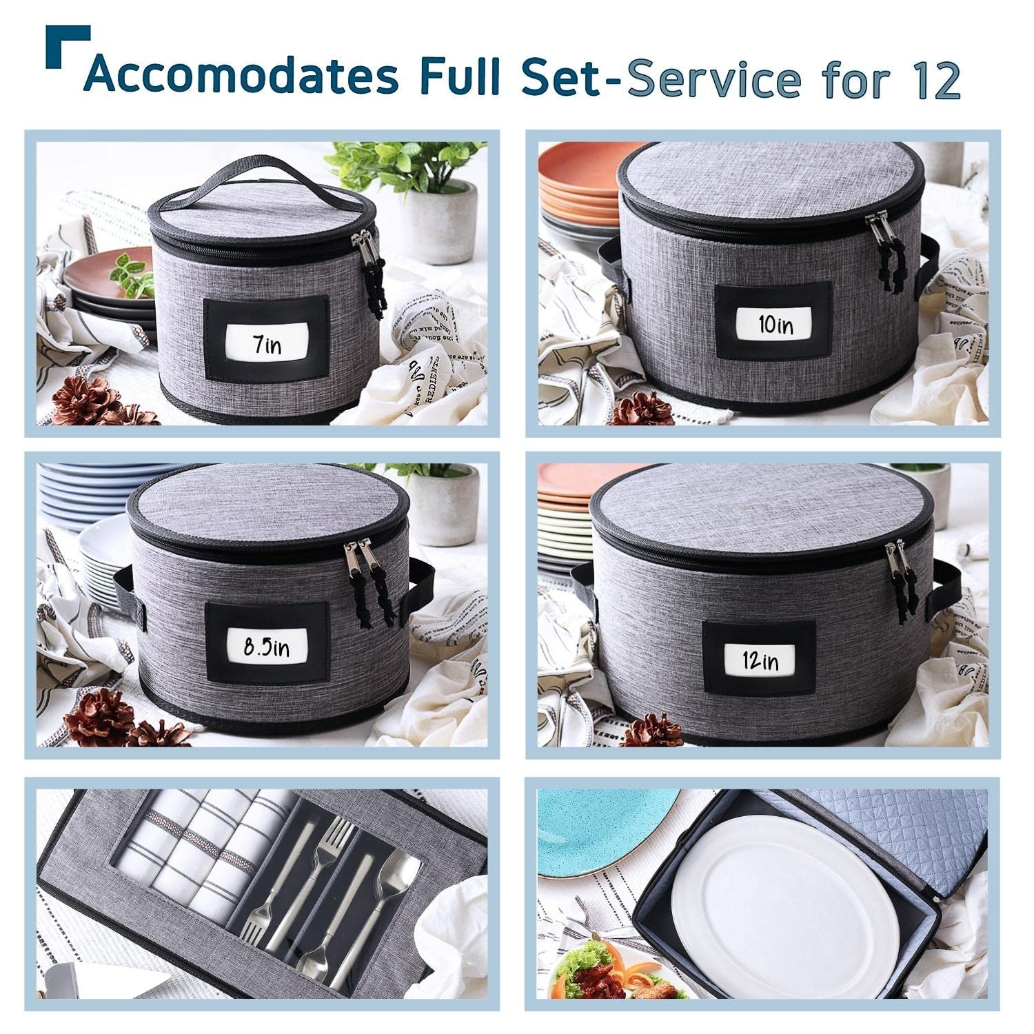 Snapklik.com : Fine China Hard Shell Dish & Utensil Storage Containers ...