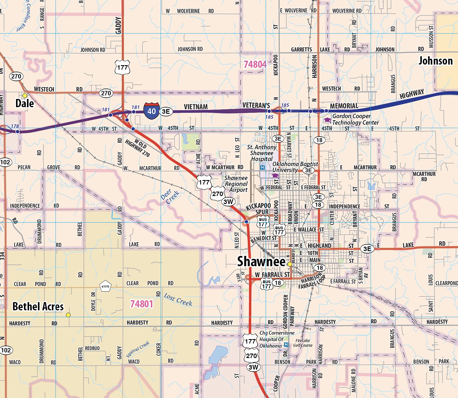 Oklahoma City Metro Street Map Vintage Oklahoma City Metro Area Oil