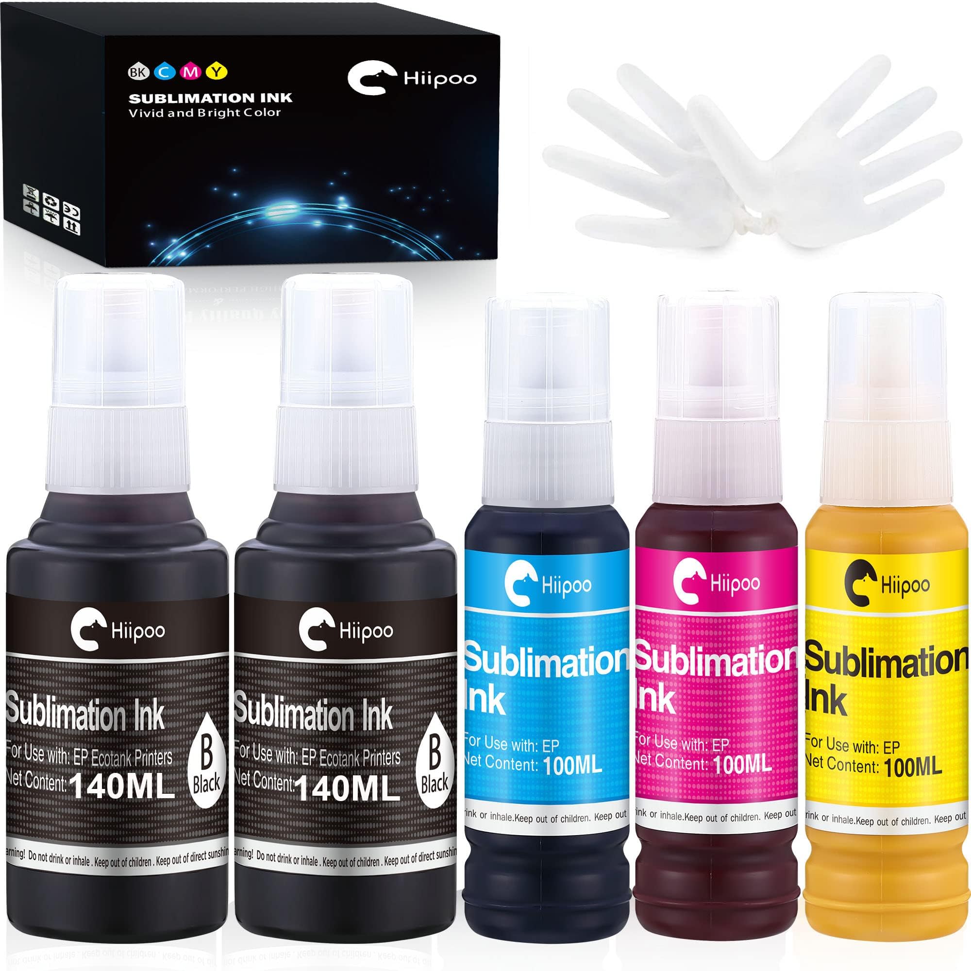 Hiipoo 580ML Sublimation Ink for EcoTank Supertank Inkjet Printer ET ...
