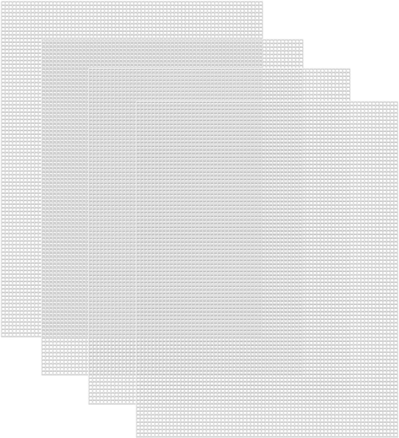 Tosnail 20 Pcs 7 Count Clear Plastic Mesh Canvas Sheets, 10.5x13.5 Inch ...