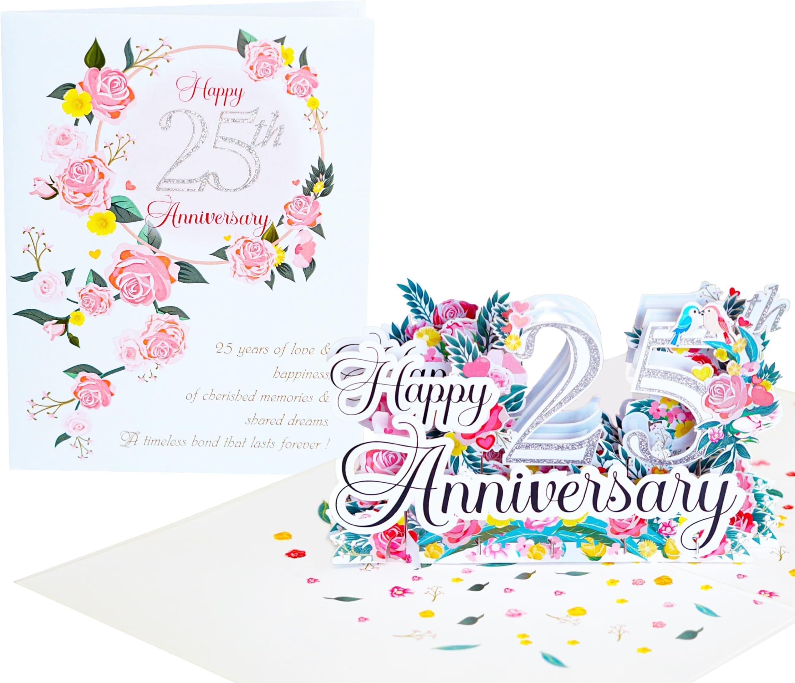 Amazon.com : Happy 25th Anniversary Card I Perfect Wedding Anniversary ...