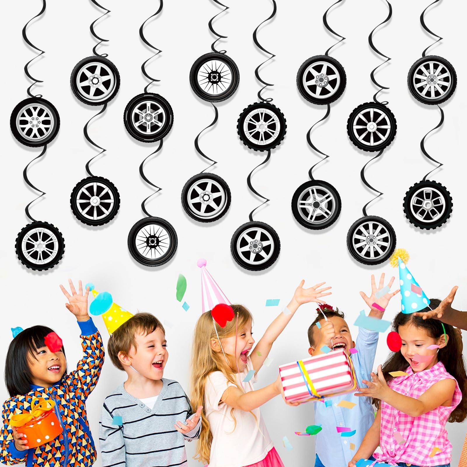 Snapklik.com : 60PCS Race Car Birthday Party Decorations Wheel Tire ...