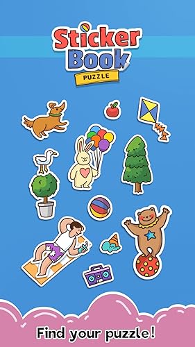 Sticker Book Puzzle: colorful painting game by glue and number, finding ...