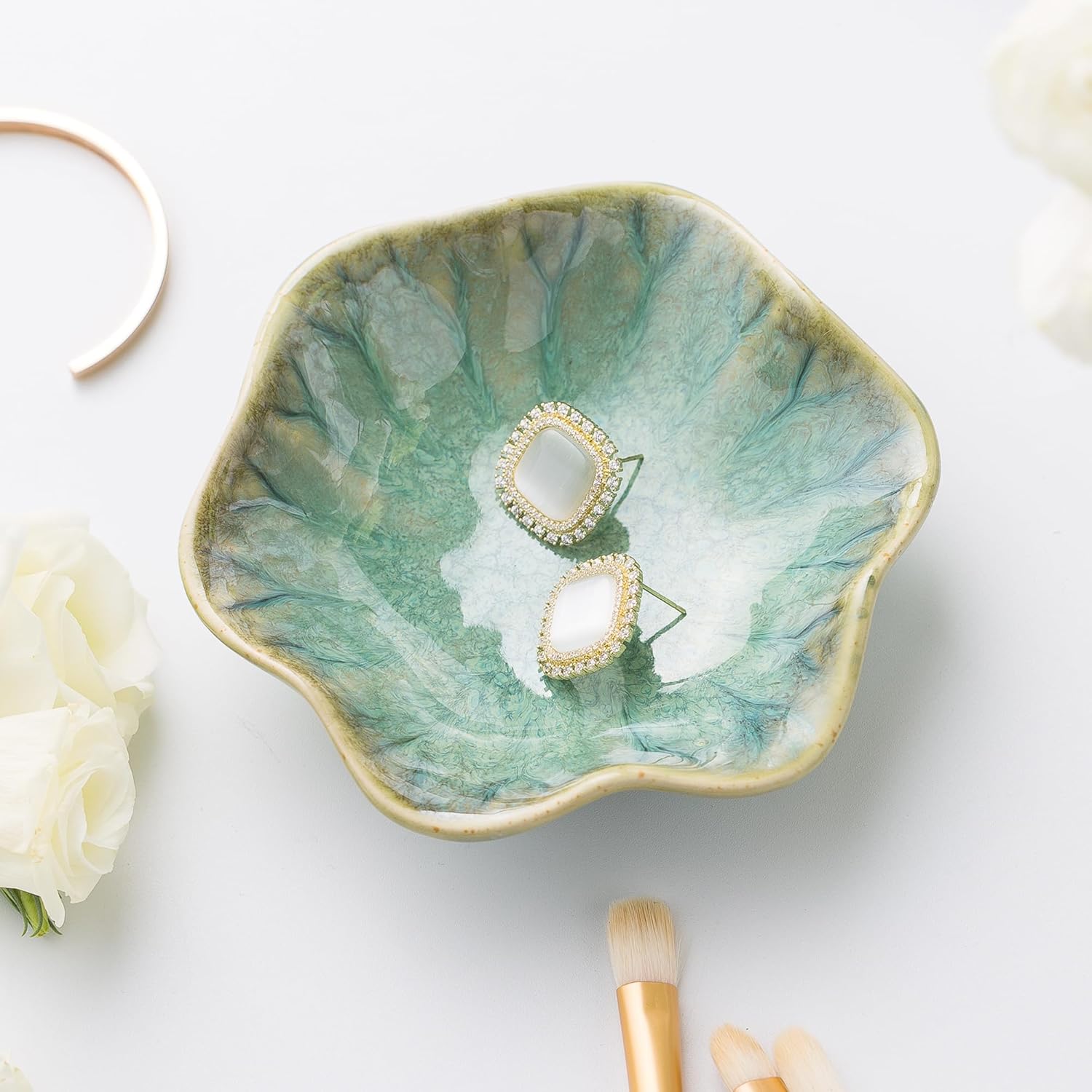Amazon.com: QNMUSUNC Ceramic Ring Dish, Jewelry Dish Holder, Small ...