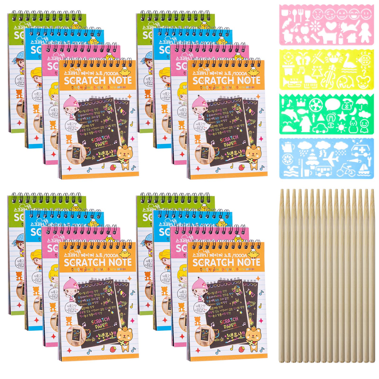 online buy cheap pigipigi Scratch Paper Party Favor: 16 Pack Rainbow ...