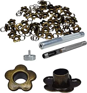 Amazon.com: FoRapid Flower Eyelets with Eyelet Tool - 200 pcs. 5mm ...