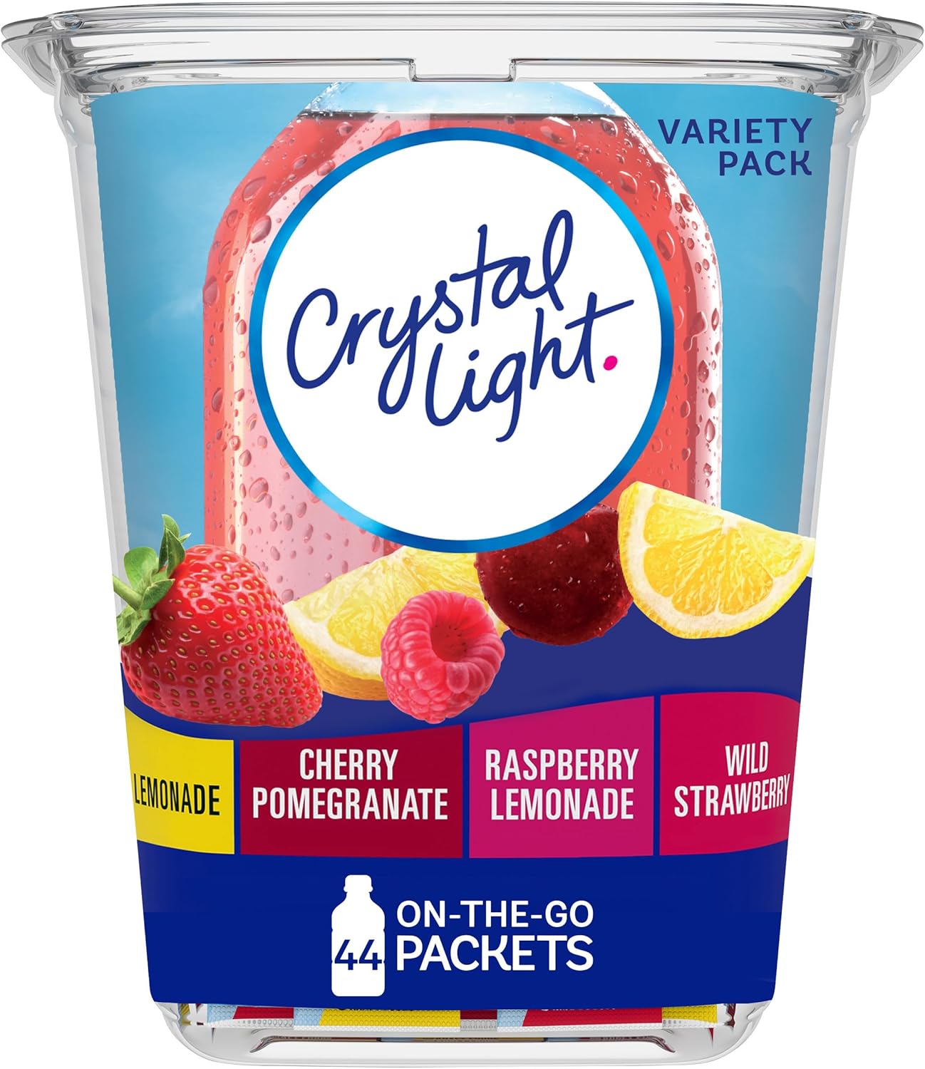 Crystal Light Drink Mix Variety Box 44 On The Go Sachets - 4 Flavours ...