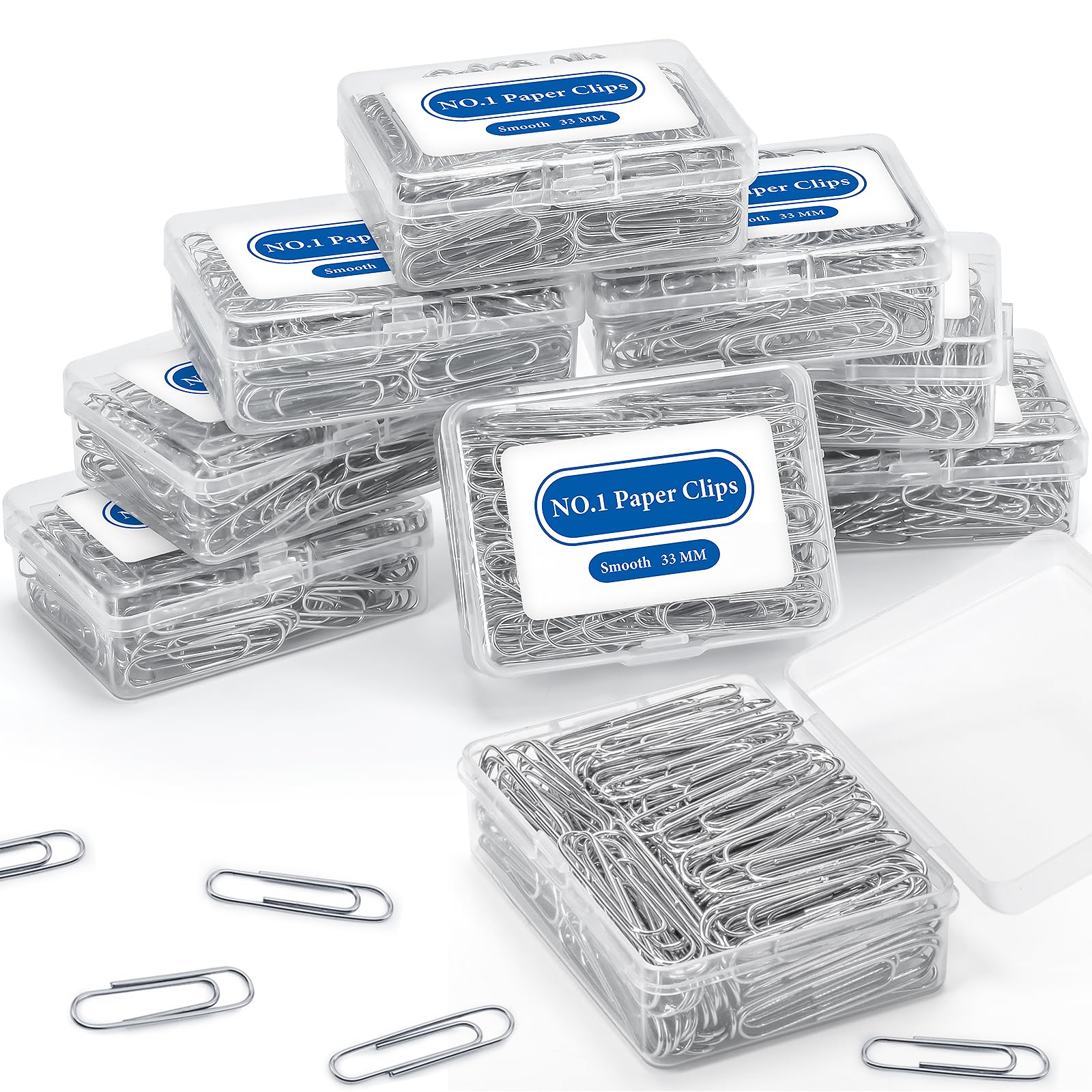 Amazon.com : #1 Paper Clips, 800 PCS Medium Paper Clips (8 Boxes of 100 ...
