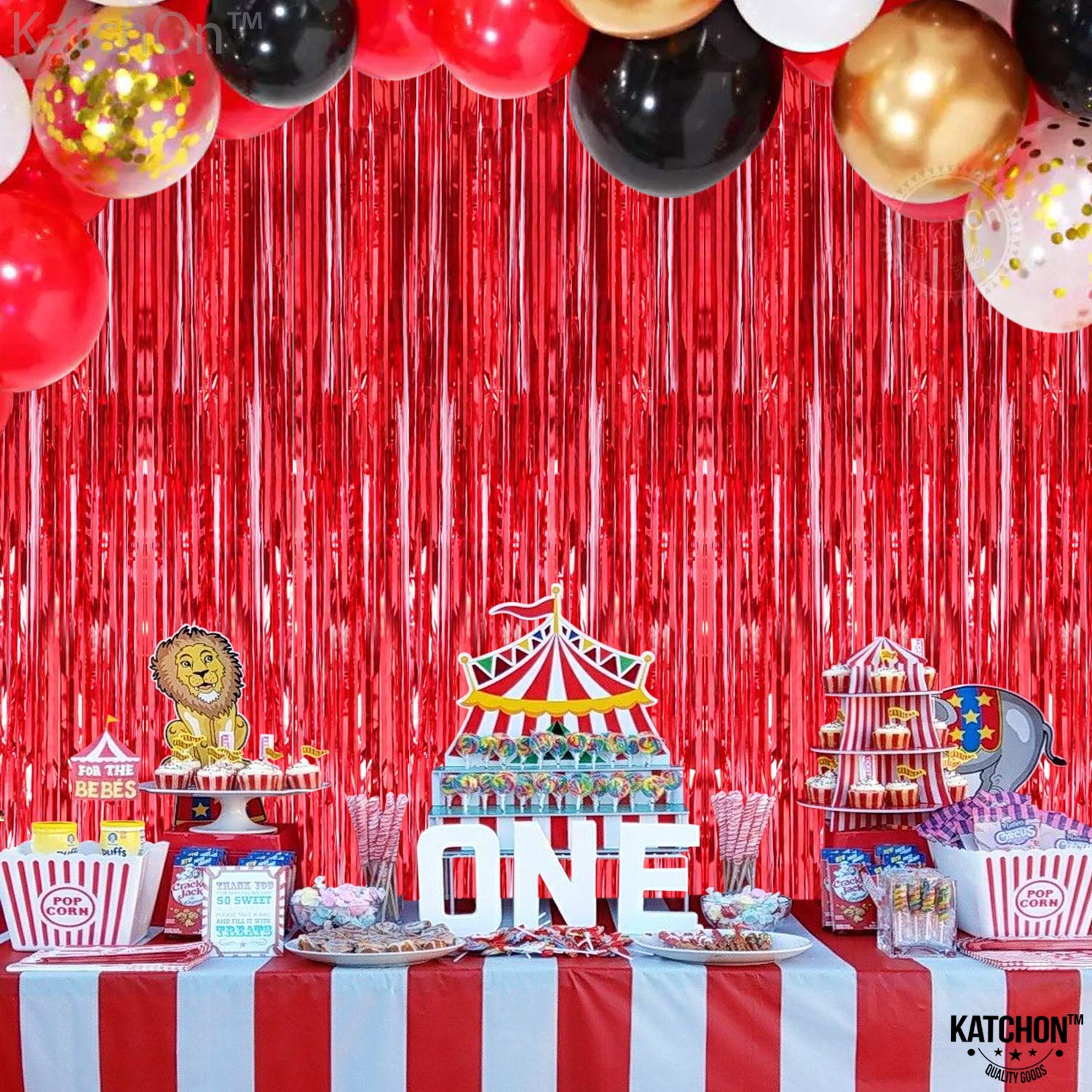 Snapklik.com : XtraLarge Red Streamers Party Decorations - 64x8 Feet ...