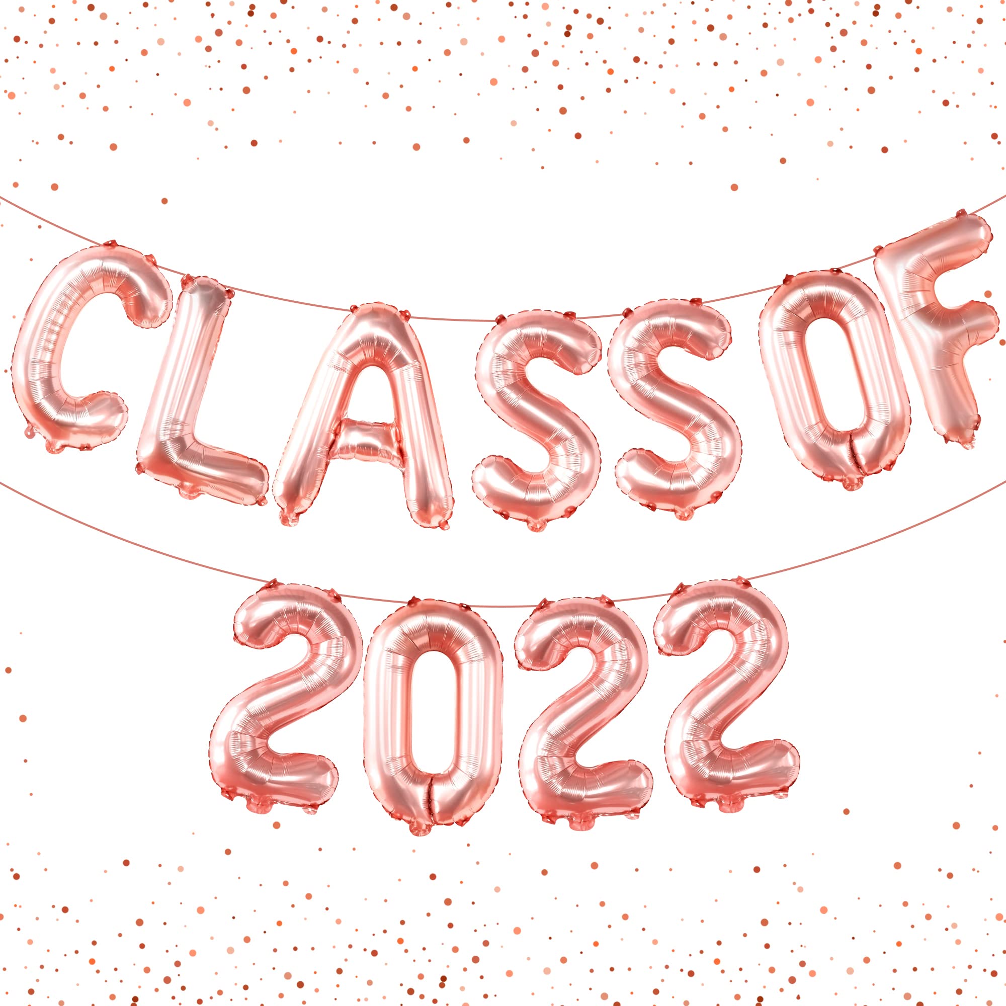 Buy Rose Gold Class of 2022 Balloons - 16 Inch Graduation 2022 Balloons ...