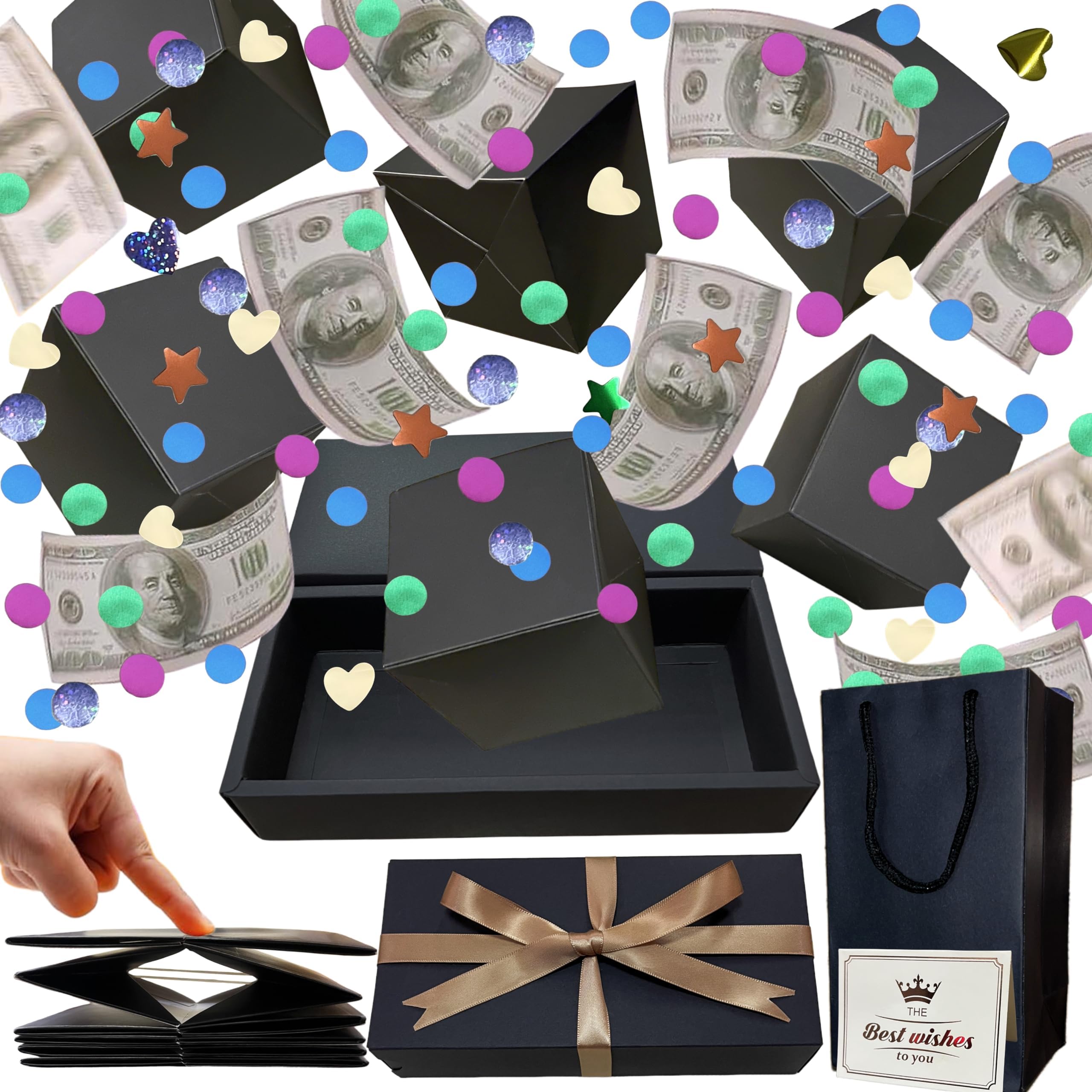 Amazon.com: Money Pull Box for Cash Gift - Luxury Money Pull Out Flower ...