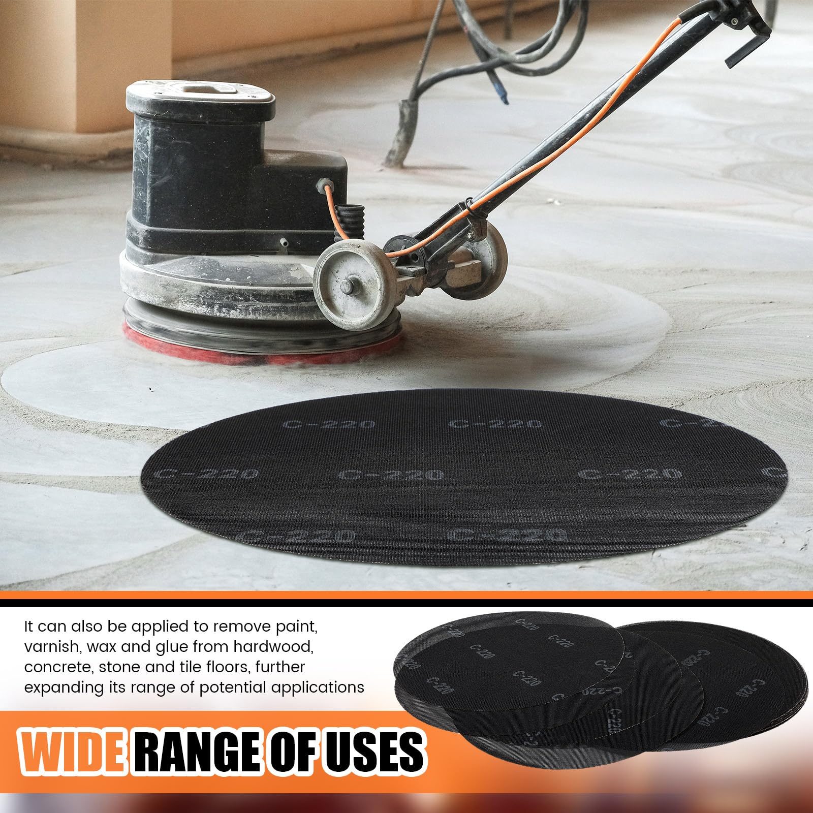 Snapklik.com : 20 Pack 17" Sanding Screen Disc Mesh Floor Sanding ...