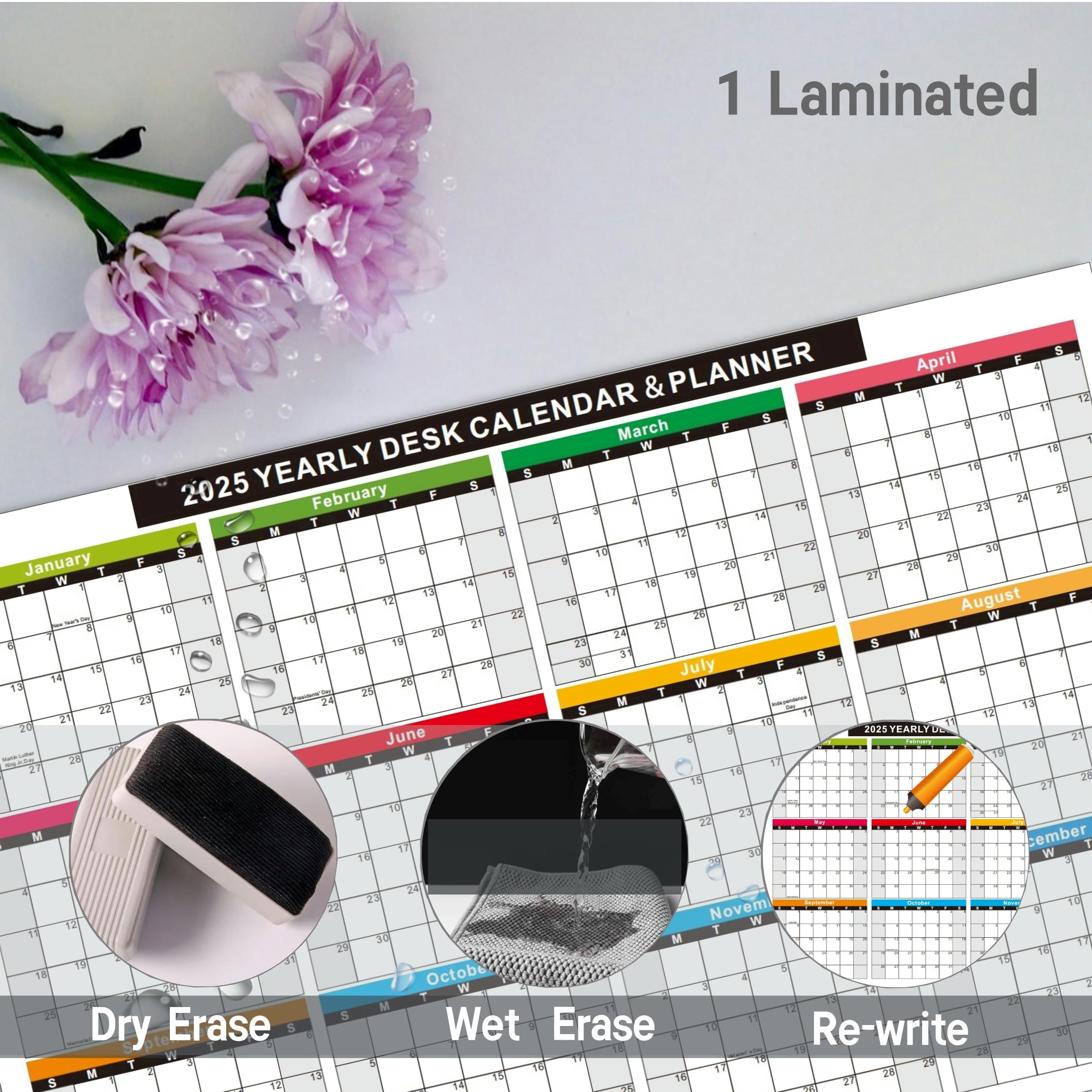 Snapklik.com : 2025 Full Desk Calendar - 11 X 17 Incheswall Calendar 12 ...