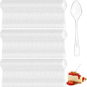 Amazon.com: Covzoe 500 Pieces Mini Spoons for Desserts, 3.7 x 0.8 Inch Clear Plastic Tasting ...
