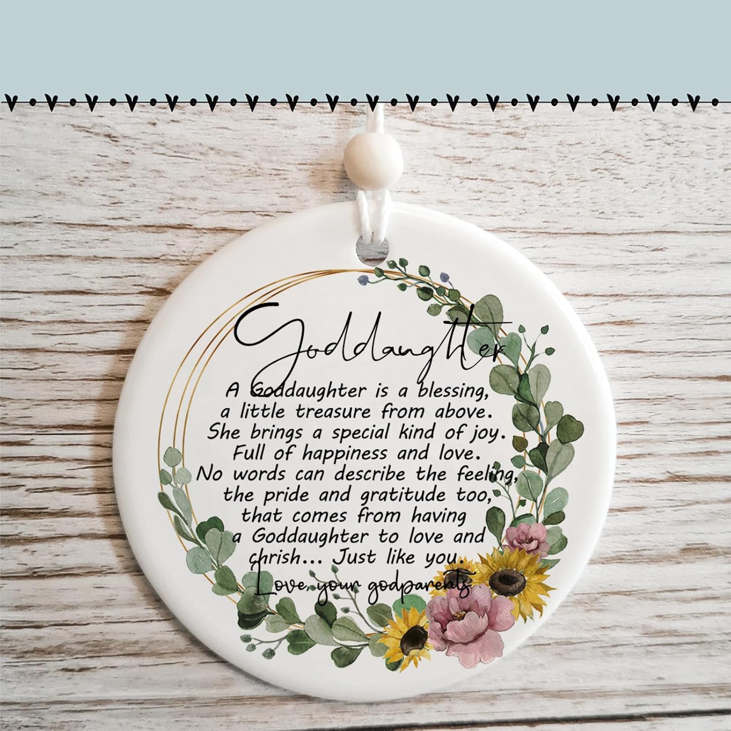 Amazon.com: Goddaughter Christmas Ornament from Godparents 2024 ...
