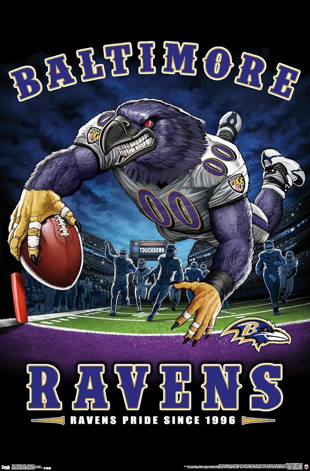 Amazon.com: Trends International NFL Baltimore Ravens - End Zone 17 ...