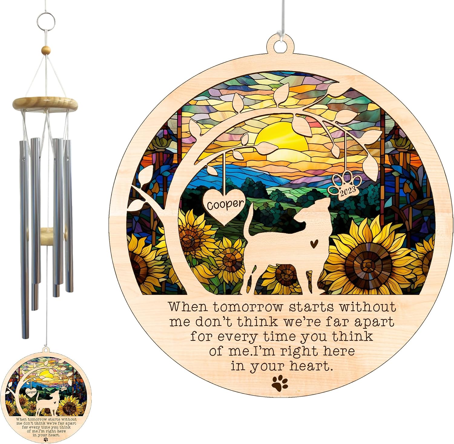 Amazon.com: NETHOUSE Jack Russell Dog Wind Chimes Memorial ...