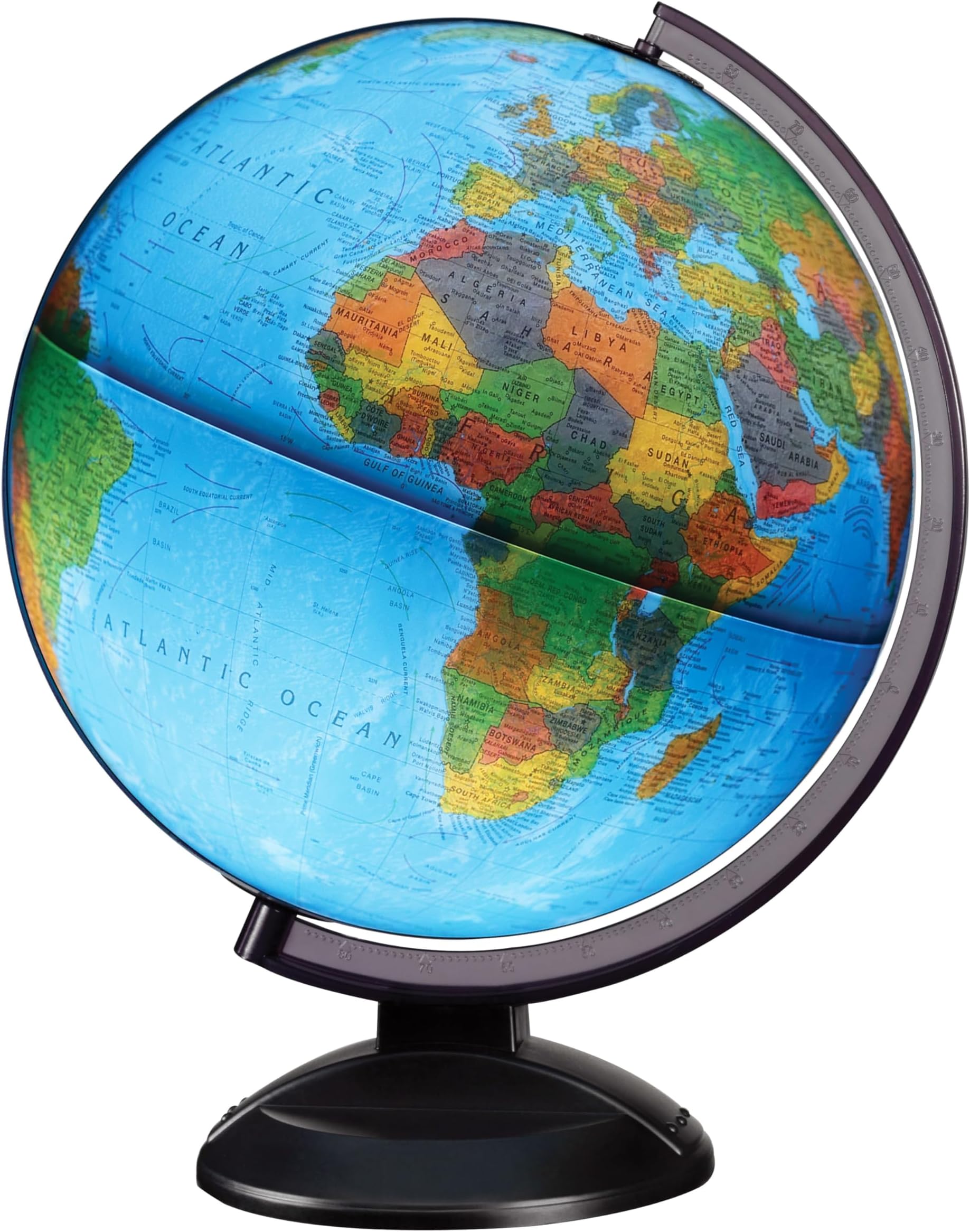 Amazon.com: Replogle Student - Educational Classic World globe, Blue Ocean, Raised Relief ...