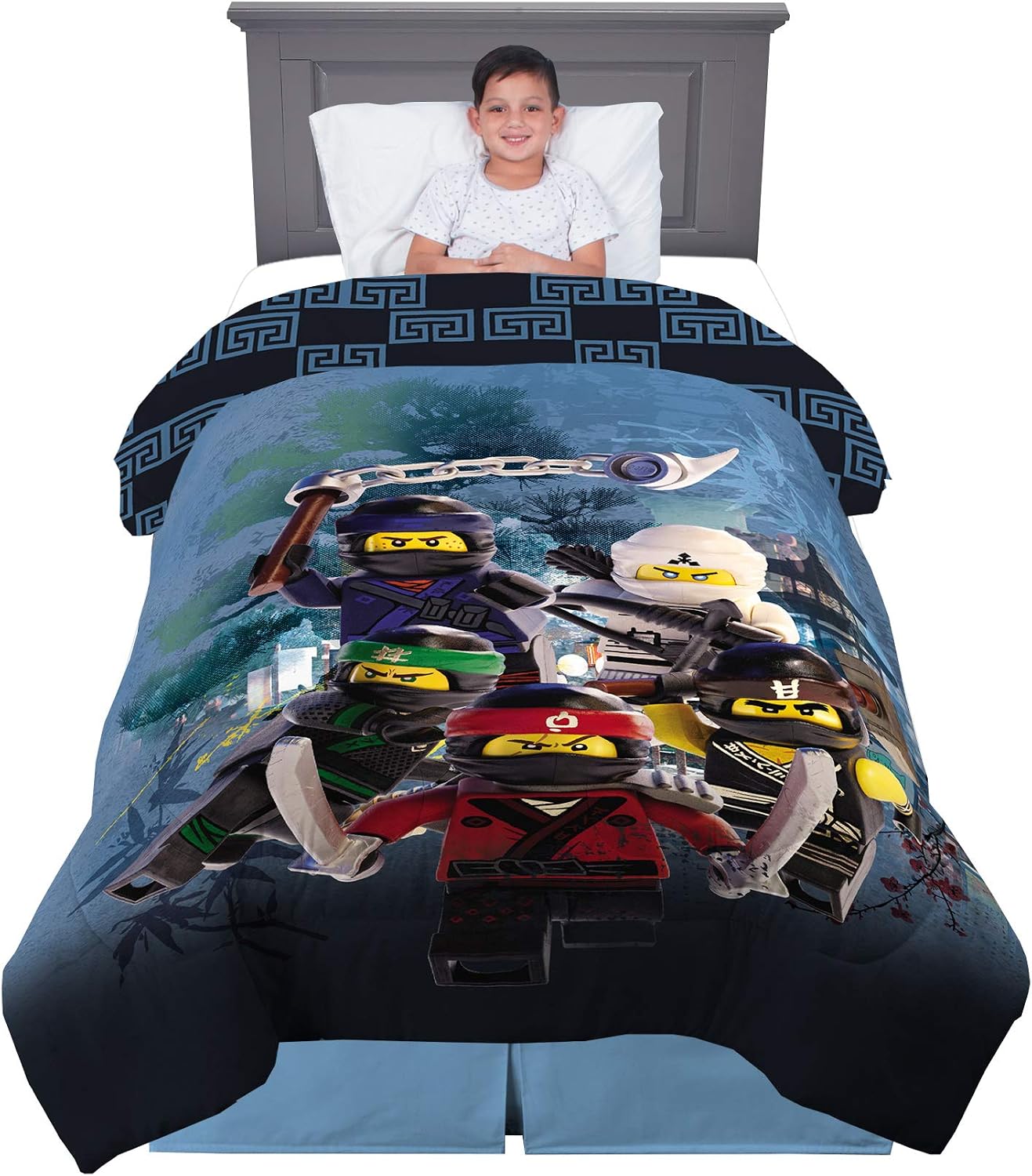Amazon.com: Franco Kids Bedding Comforter, Twin/Full, Lego Ninjago ...