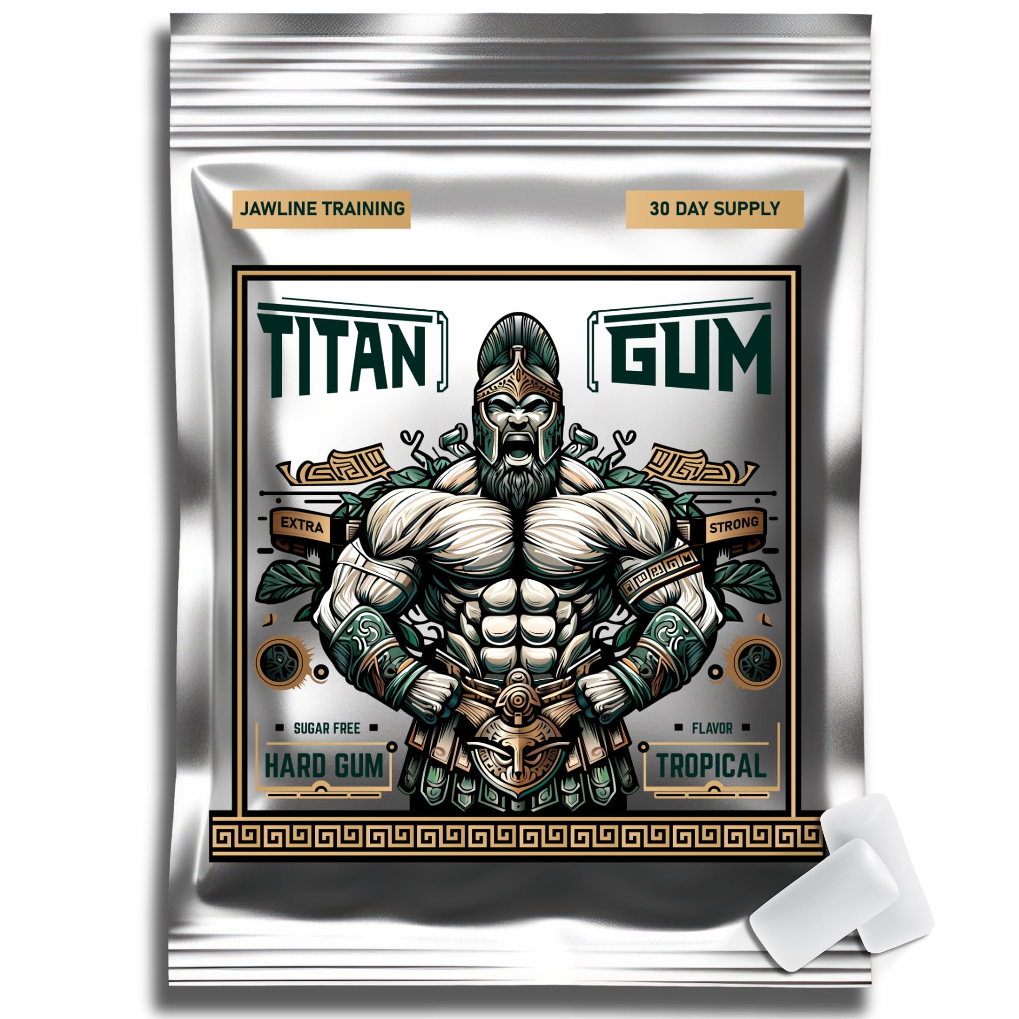 Amazon.com : Titan Gum: Ultra Tough Hard Chewing Gum for Jawline ...